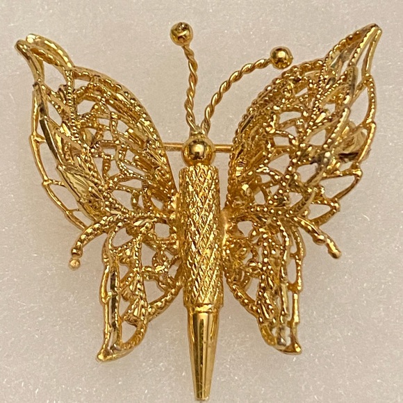 Monet | Jewelry | Vintage Monet Butterfly Brooch | Poshmark